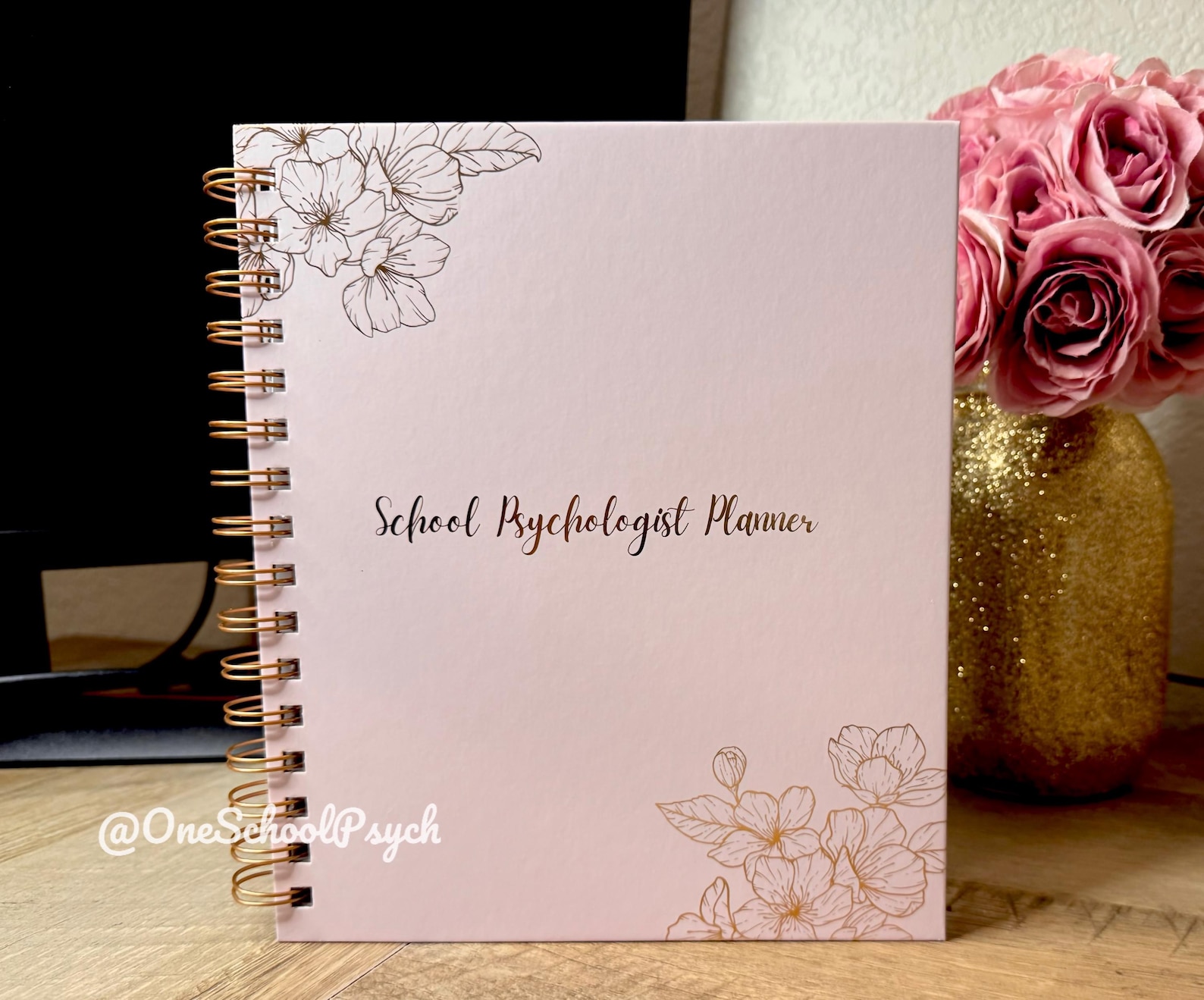 School Psychologist Planner - Pink Foiled Flowers - Etsy