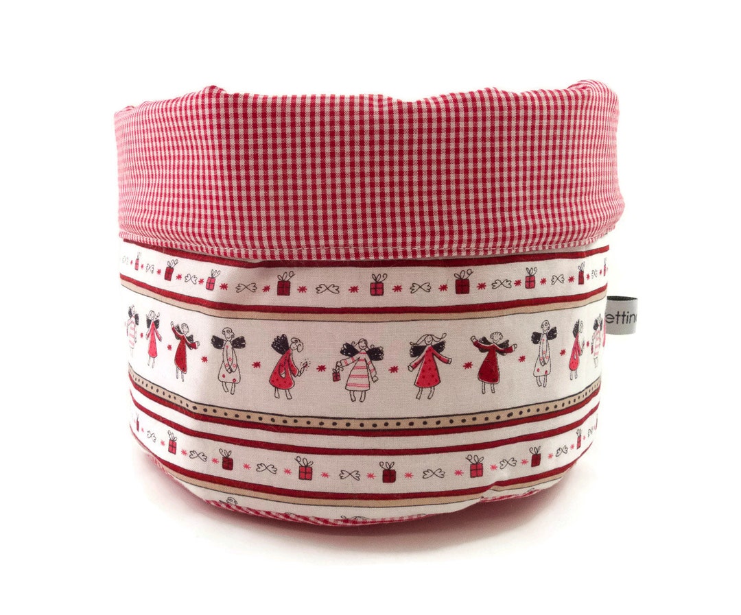 Stoffkörbchen Utensilo Brotkorb Engel Weihnachten Rot Weiss Ø - Etsy