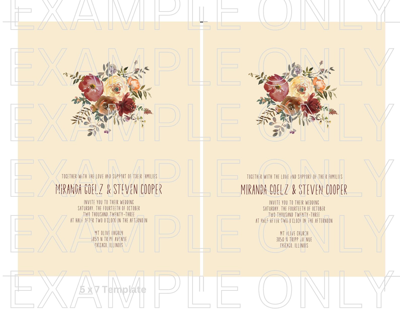 5 X 7 Printing Template for DIY Invitations, Print Guide Template ...
