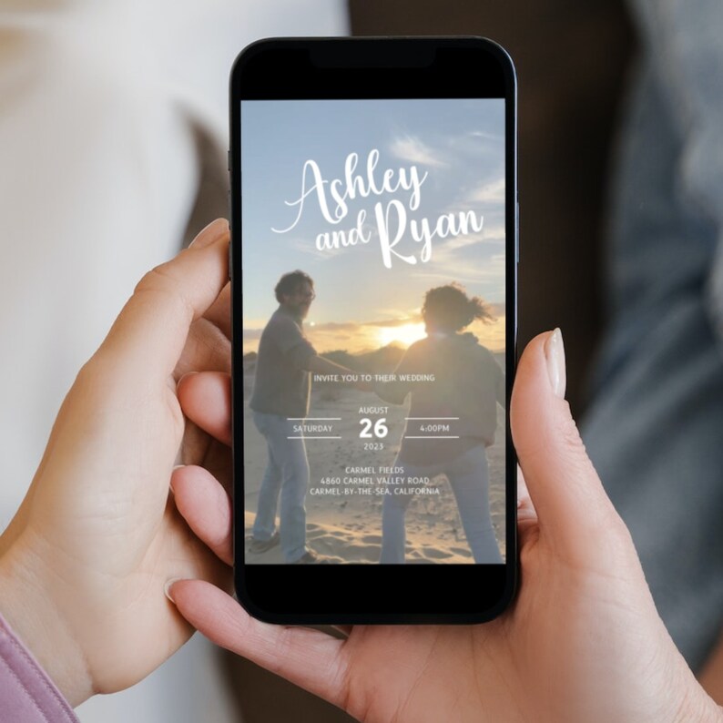 Digital Wedding Invitation Template, Electronic Wedding Invitation ...