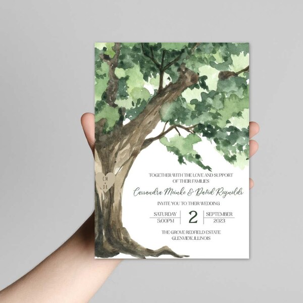 Tree Wedding Invitation - Etsy