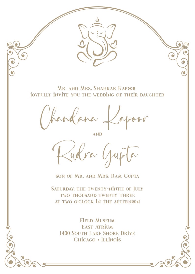 Indian Wedding Invitation Suite | Digital Download | Hindu Wedding ...