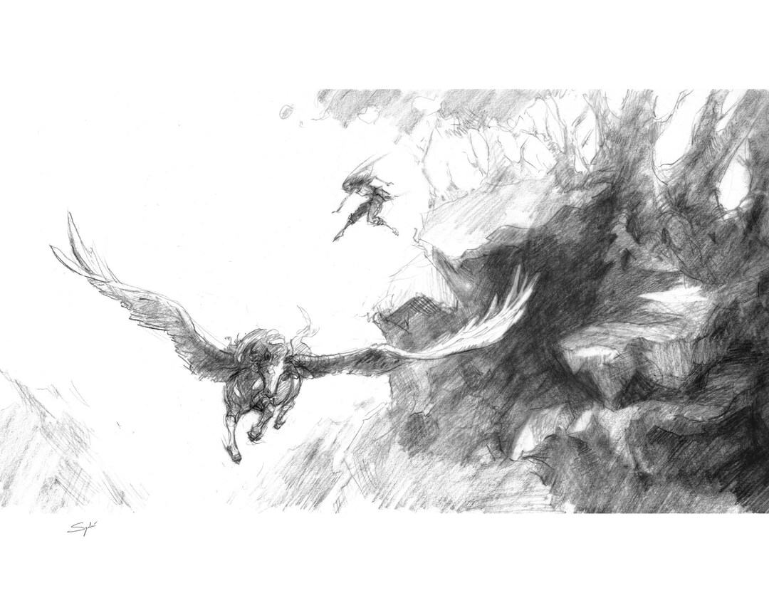 Pegasus Print - Etsy
