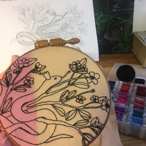 Repurposed Hand Embroidered Denim Jacket Wrangler, Unisex Jacket Size ...