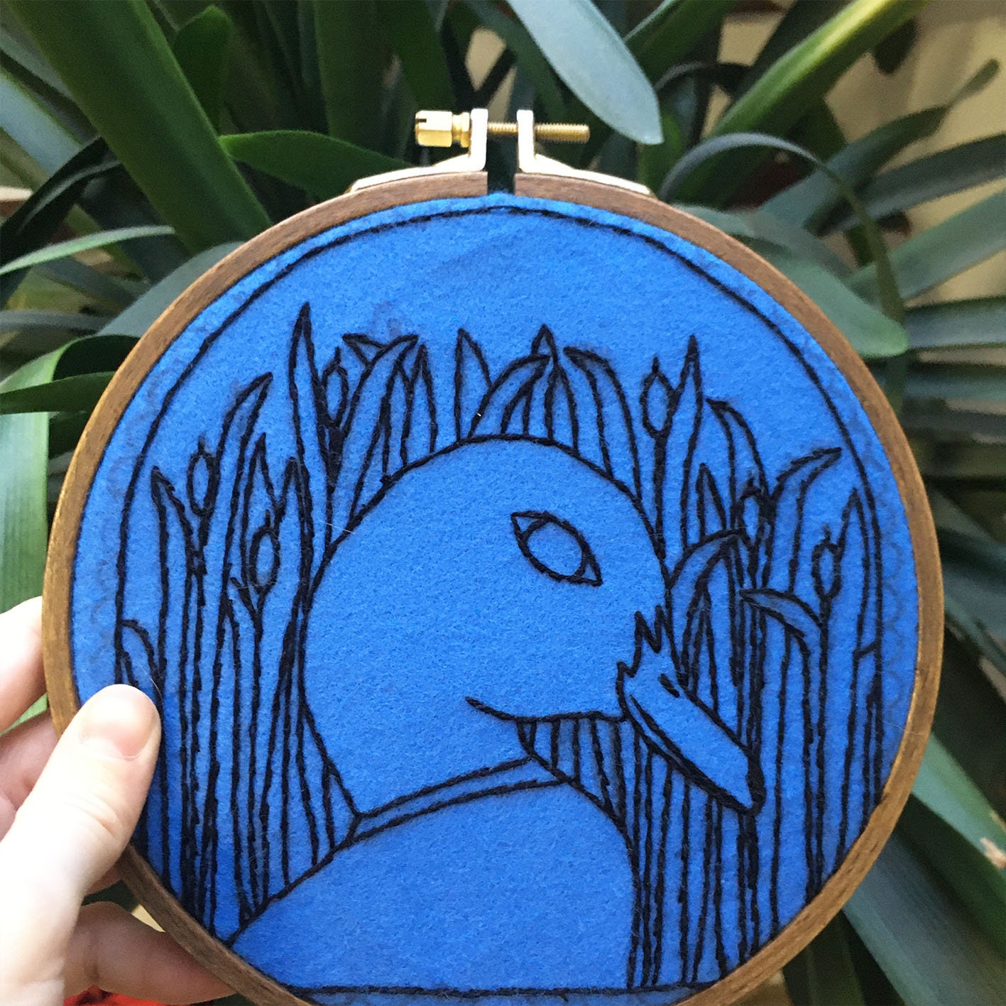 Handmade Mallard Duck Cat-tail Patch, Embroidered Sew-on Appliqué, Boho ...