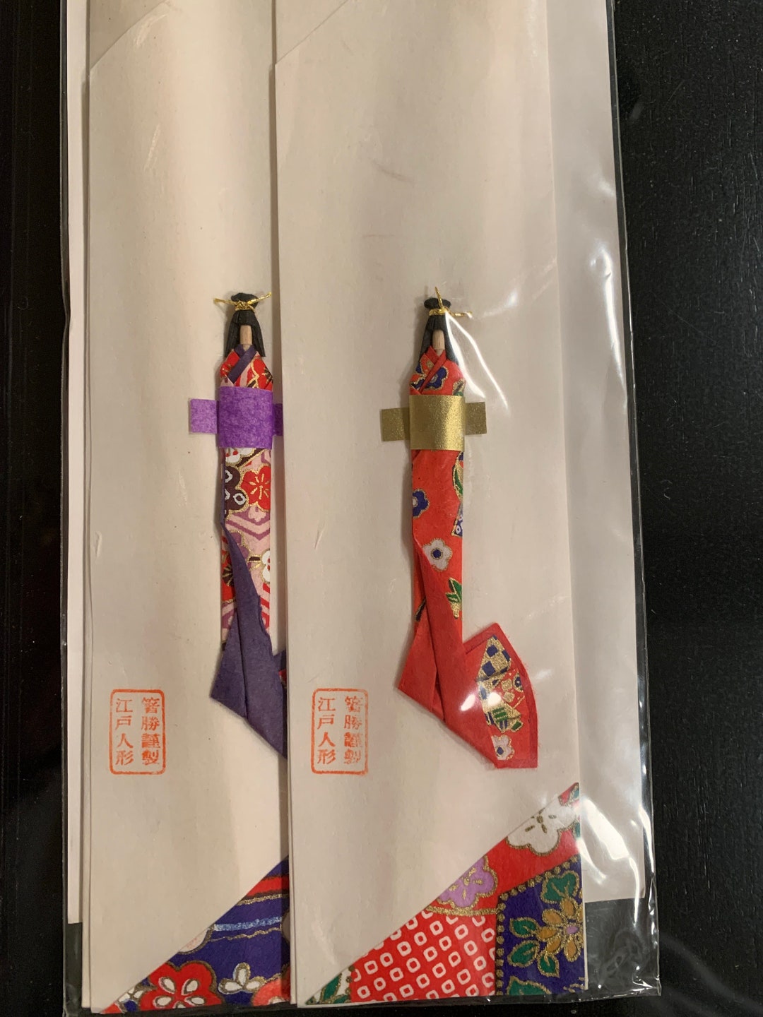Vintage NOS 6 Chop Stick Set in Paper ORIGAMI Decorated W/ Women in ...