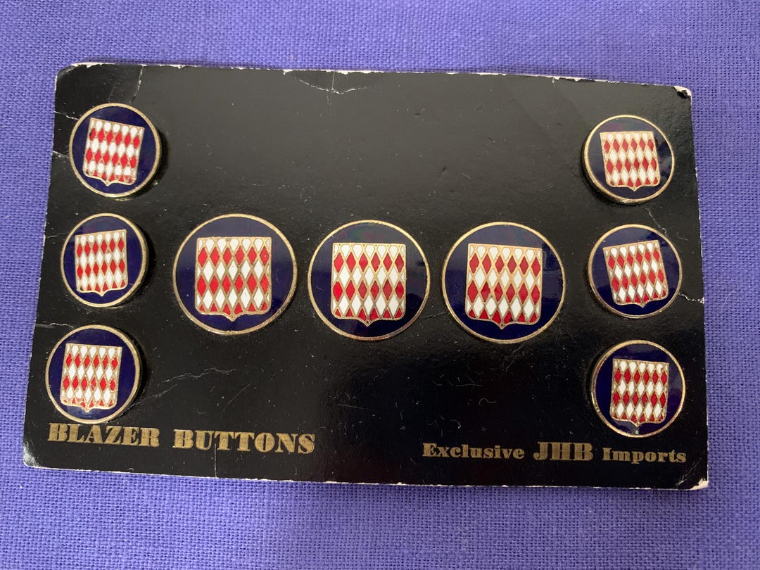 JHB Set of Enamel Blazer Buttons on Card 3 Jacket Buttons & 3 for Each ...