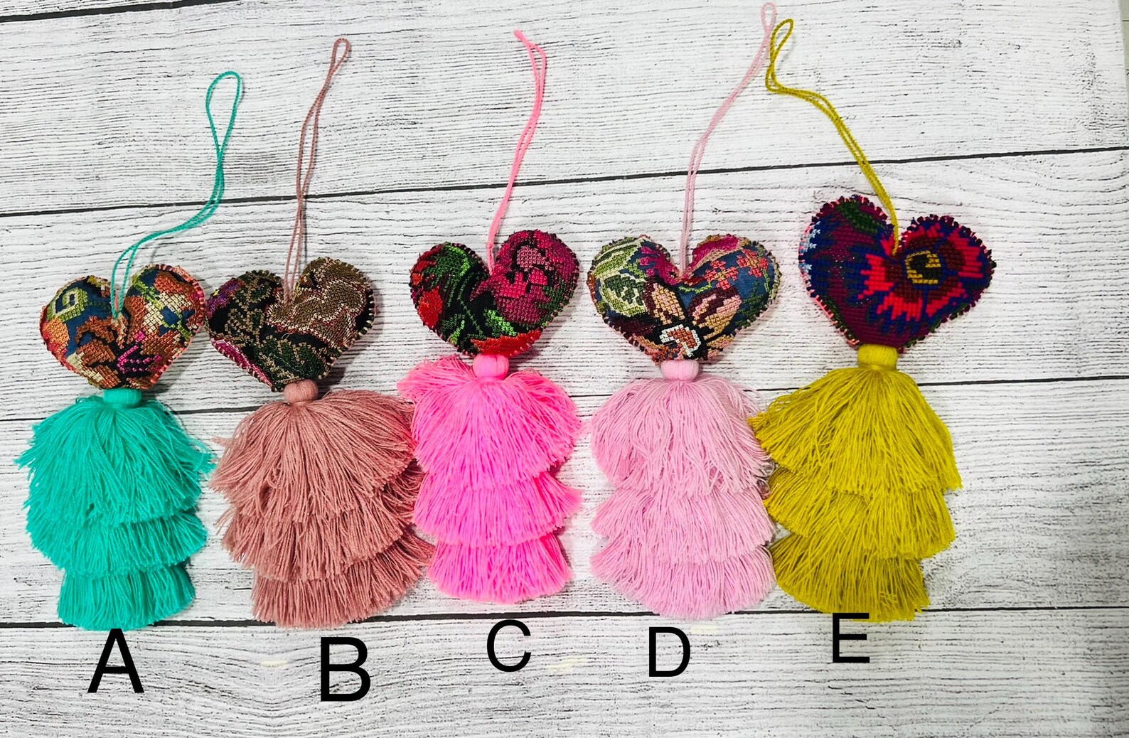 Mexican Tassels. Purse Accesories Handmade Tassels House Decor Heart ...