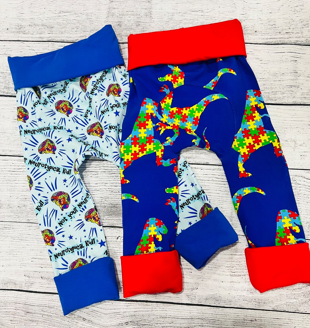 Grow With Me Pants, Maxaloones Pants. Autism Awareness Print.handmade ...