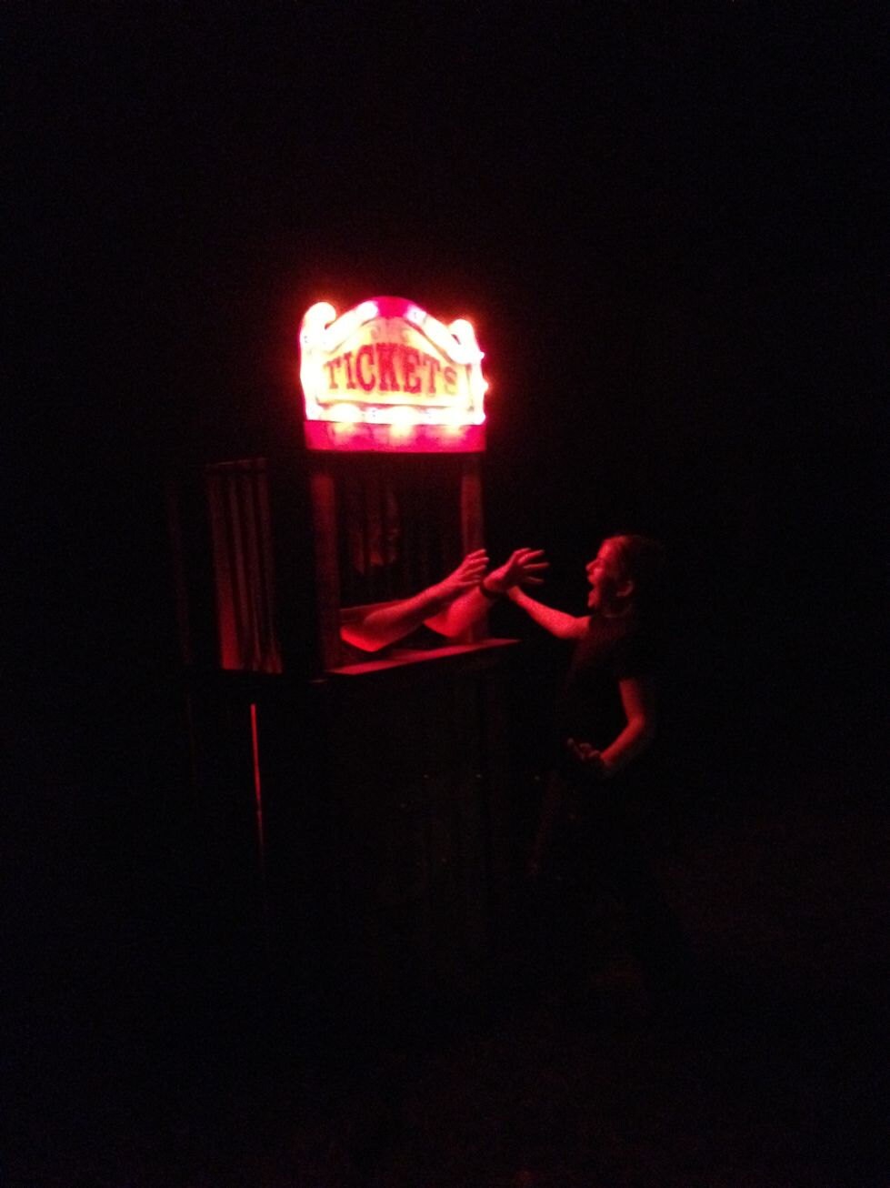 Haunted House Carnival Ticket Booth Halloween Decoration Prop Decor ...
