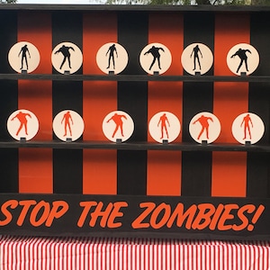 Zombie Theme Tabletop Shooting Gallery Carnival Game for Halloween ...