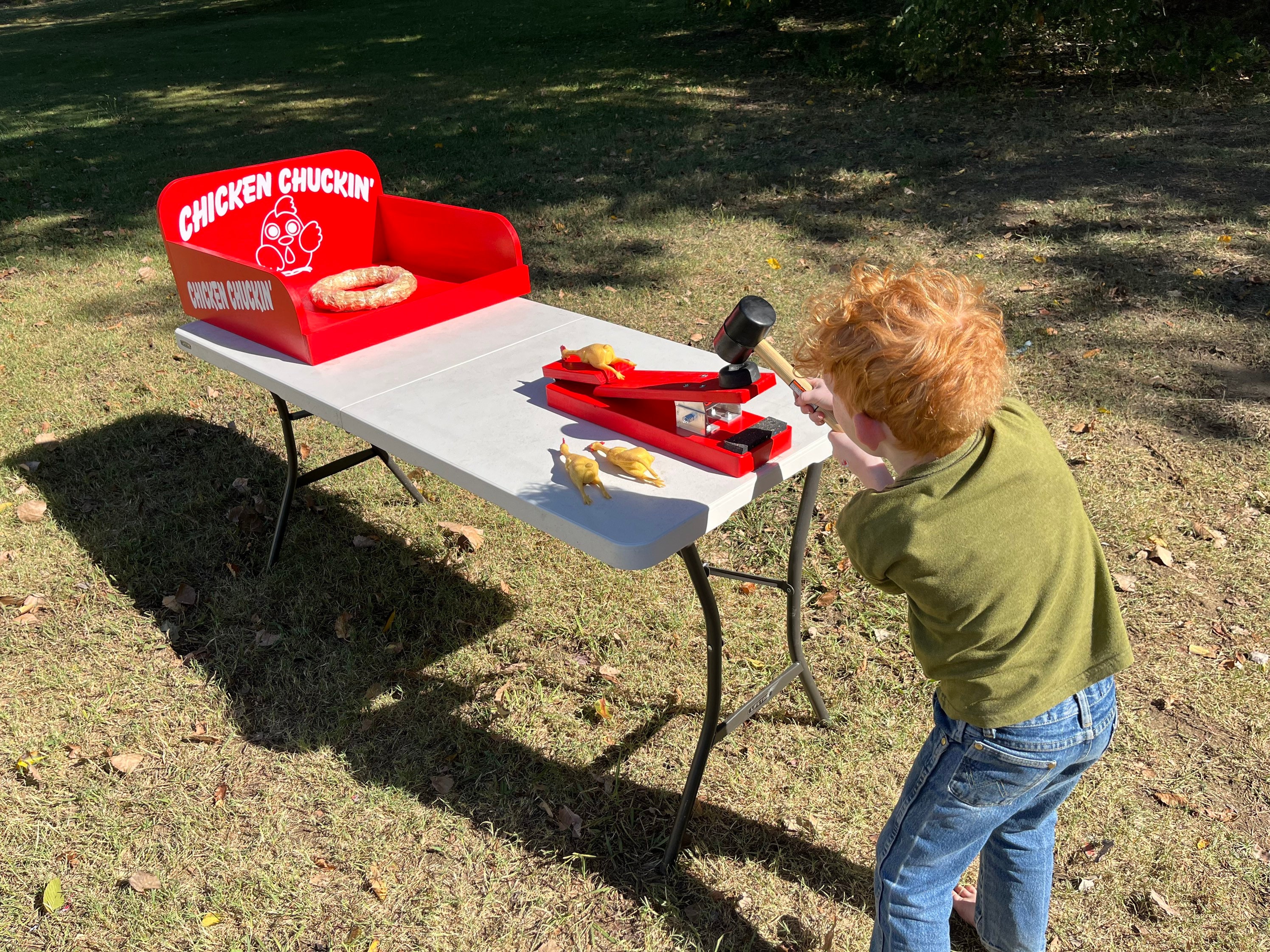Chicken Chuckin' Carnival Game, Rubber Chicken Launcher - Etsy