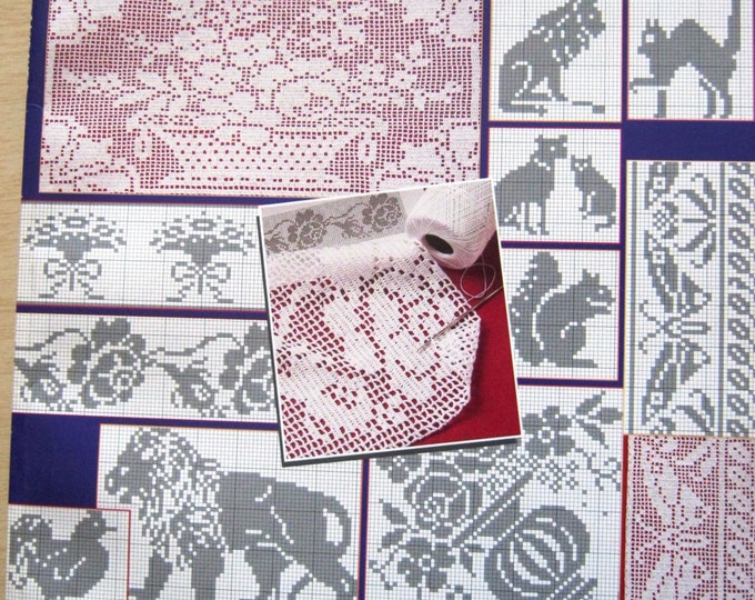 101 Filet Crochet Charts - Etsy