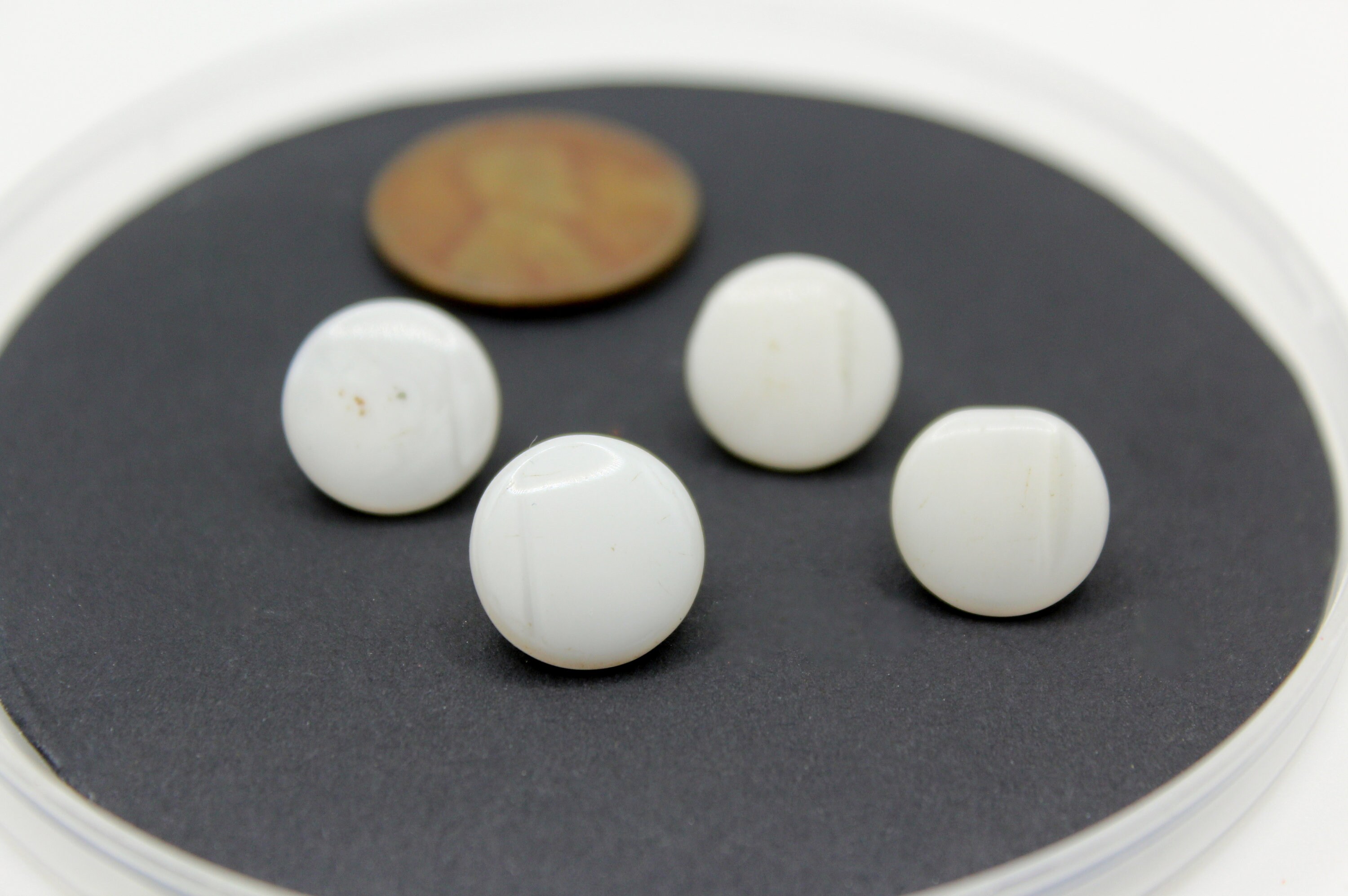 Four Pearly White Shank Buttons - Etsy