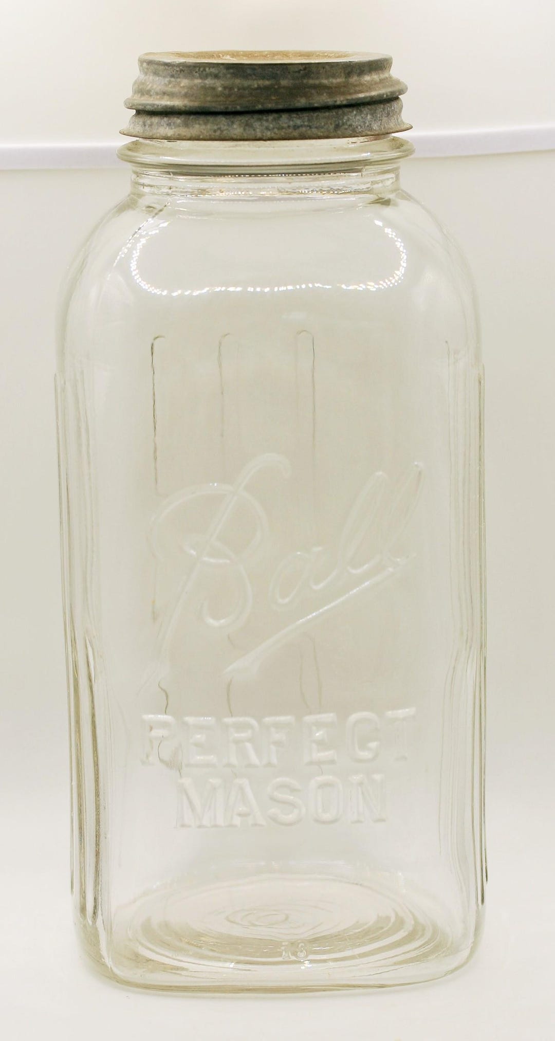 Square Ball Perfect Mason Jar With Atlas Lid and Ribbed Sides - Etsy