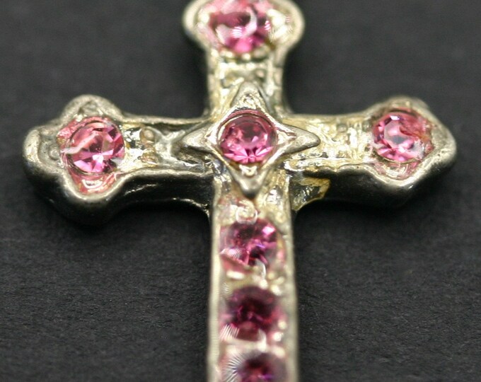 Pink Rhinestone Cross - Etsy