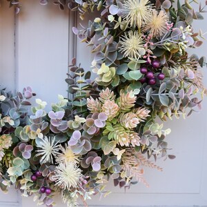 Rustic Farmhouse Wreath, Everyday Eucalyptus Wreath - Etsy