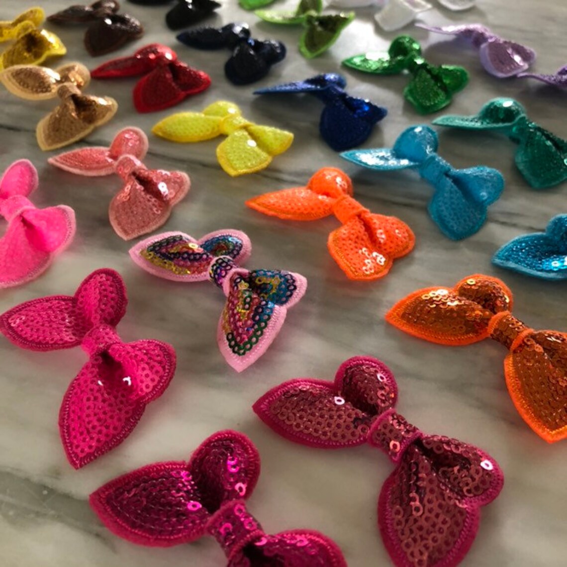 Sequin Butterfly Bow Shiny Bows WITH or WITHOUT Alligator | Etsy