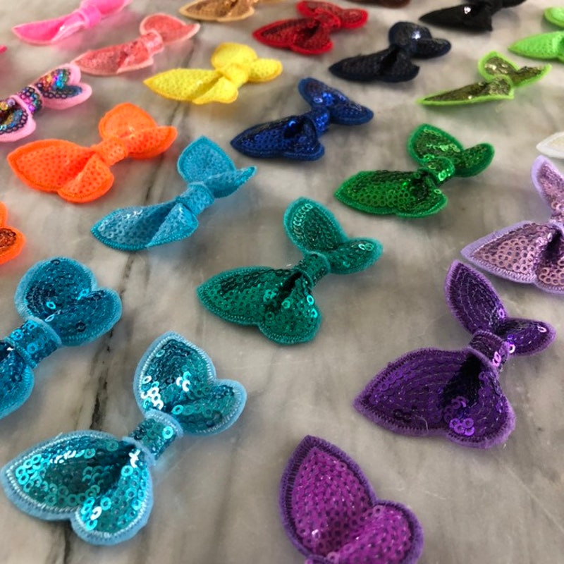 Mini Sequin Bow - Etsy