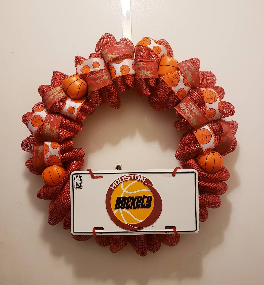 Houston Rockets Wreath NBA Basketball Deco Mesh & Ribbon - Etsy.de