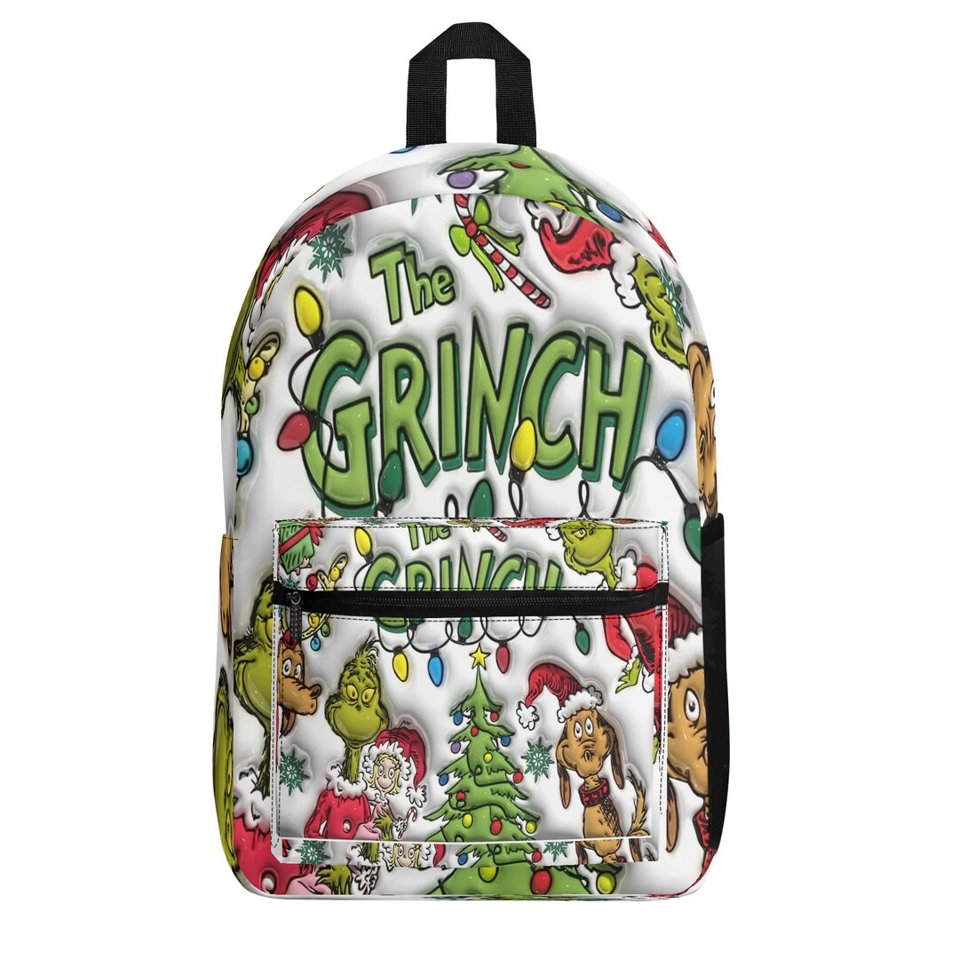 Grinch Backpack, Grinch Bag, Grinch Christmas Backpack, Grinch Gift ...