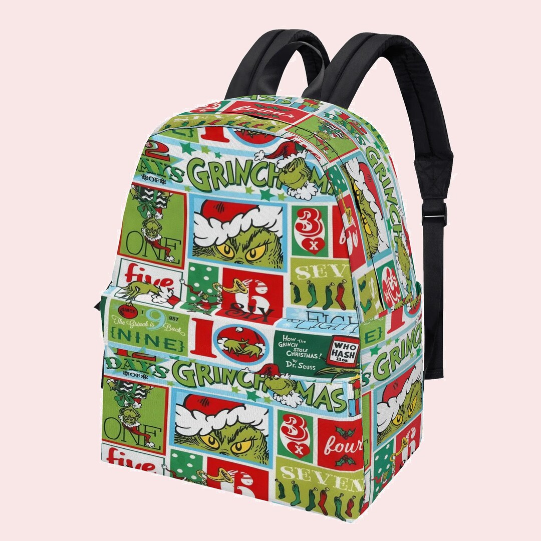 Grinch Backpack, Grinch Bag, Grinch Christmas Backpack, Grinch Gift ...