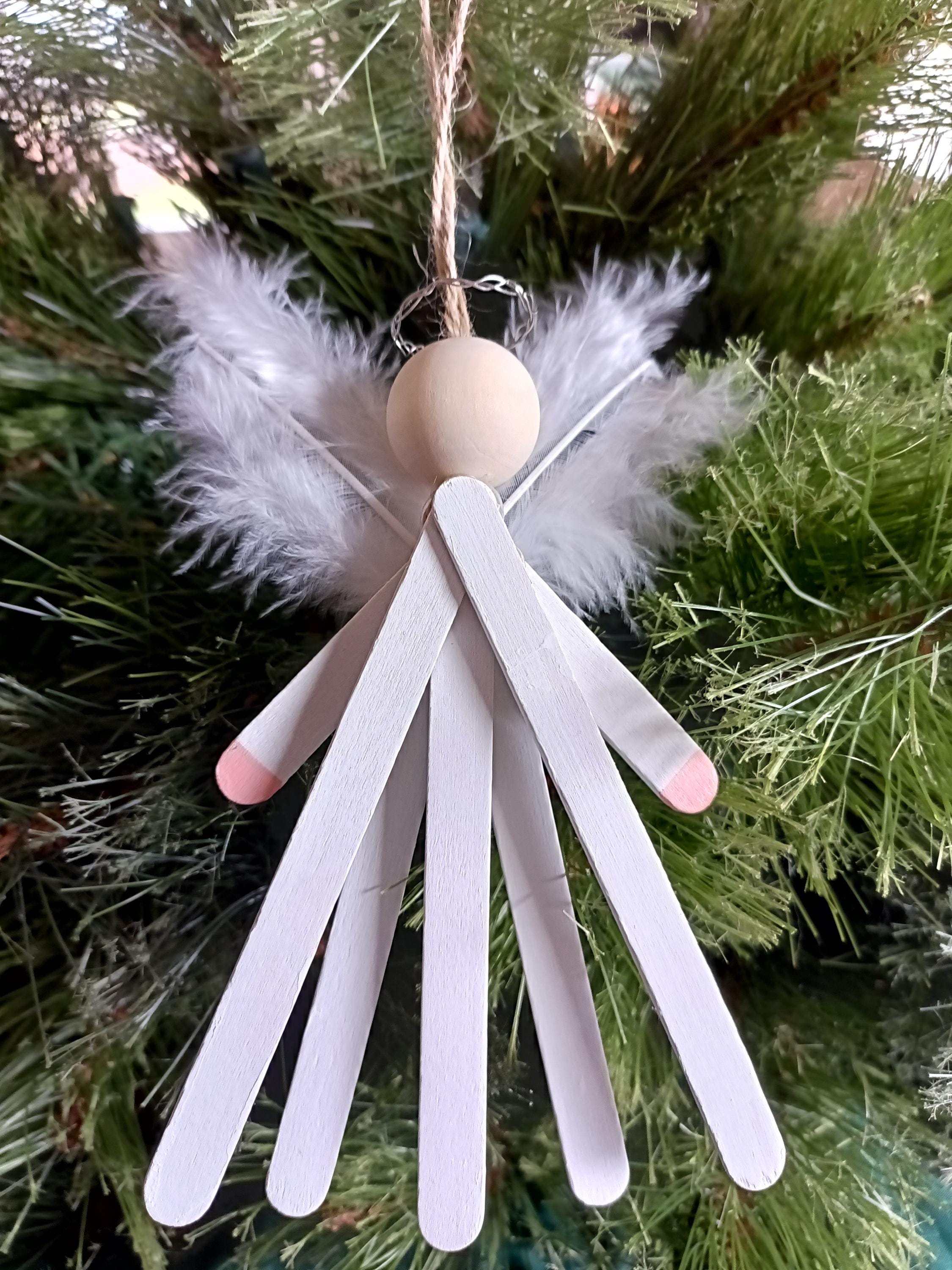 Stick Angel Ornament Set of 2, 3, 4, or 5. Customization Additional ...