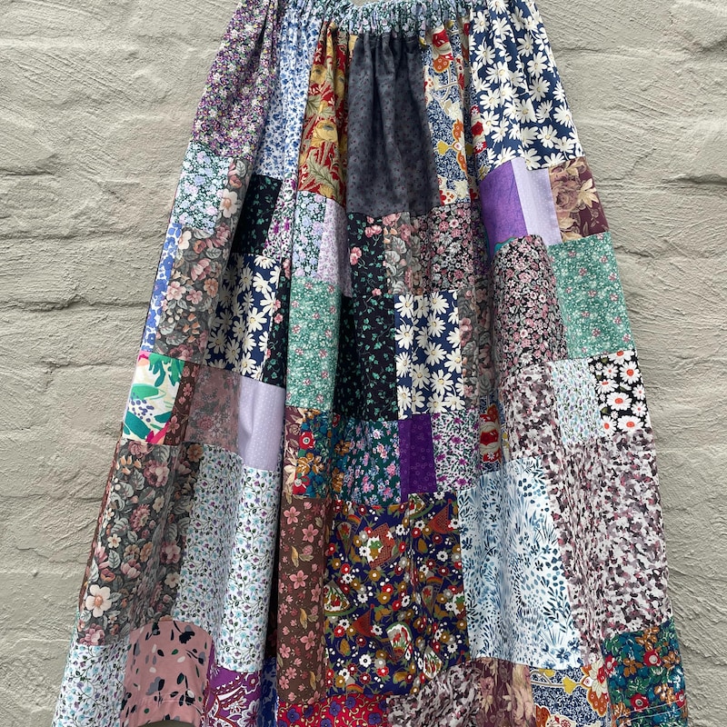 Patchwork Skirt - Etsy