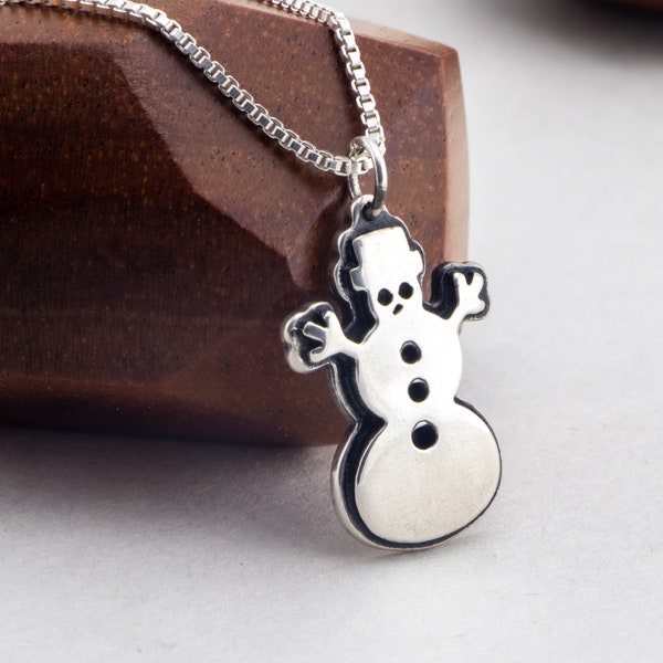 Snowman Necklace - Etsy