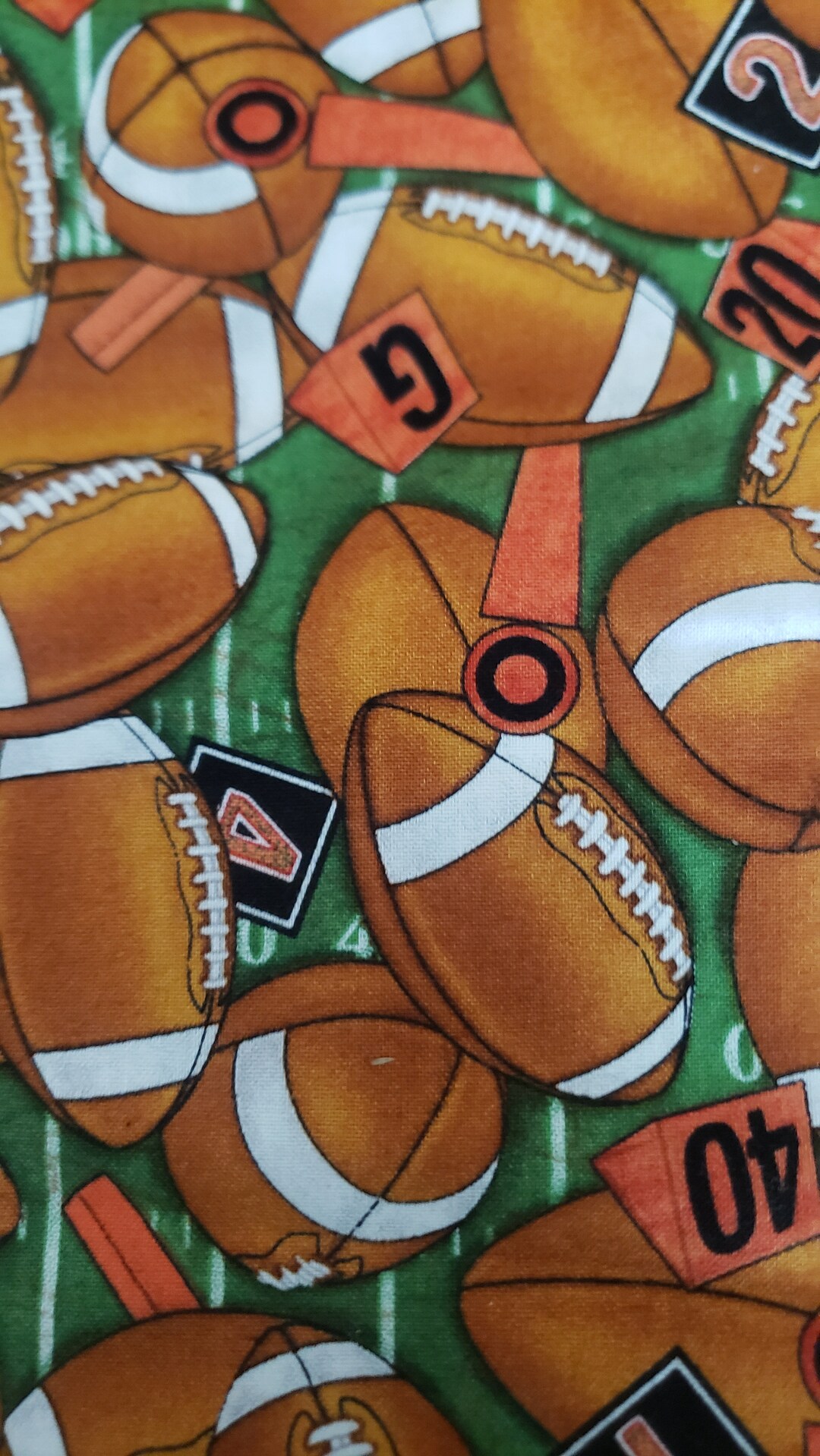 Football Fabric, Sew Sporty, All Over Footballs, Dan Morris for RJR ...