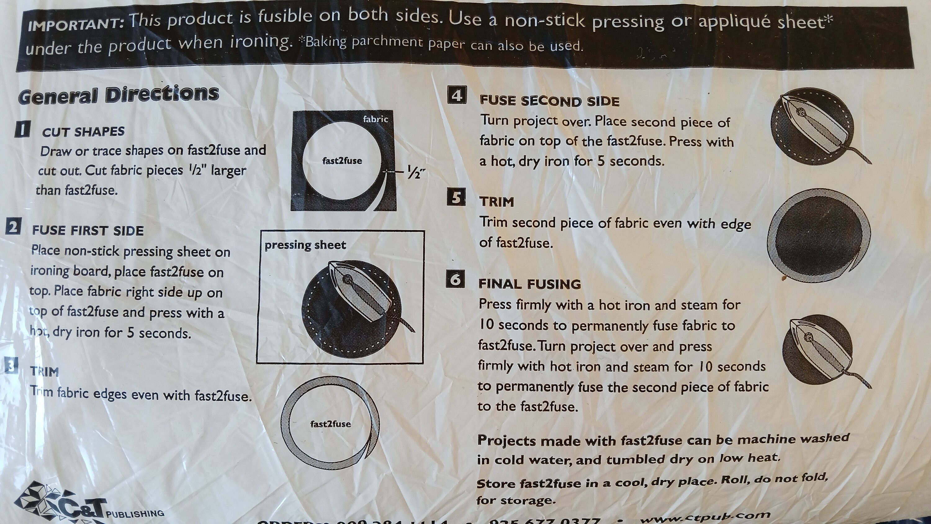 Fast N Fuse, Heavy Interfacing, Double Sided Fusible, Exlarge Size ...