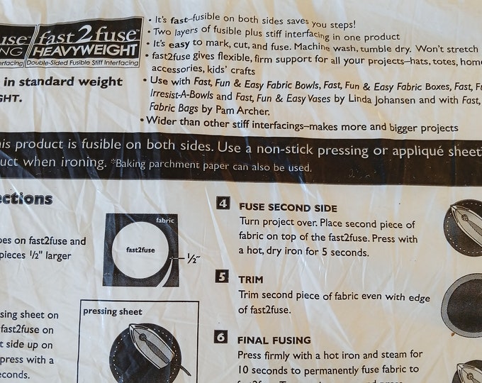 Fast N Fuse, Heavy Interfacing, Double Sided Fusible, Exlarge Size ...