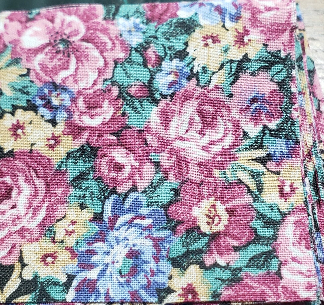 10 Pink Fabrics, Pink Mini Charm Squares, Pink Prints, Vintage Pink ...