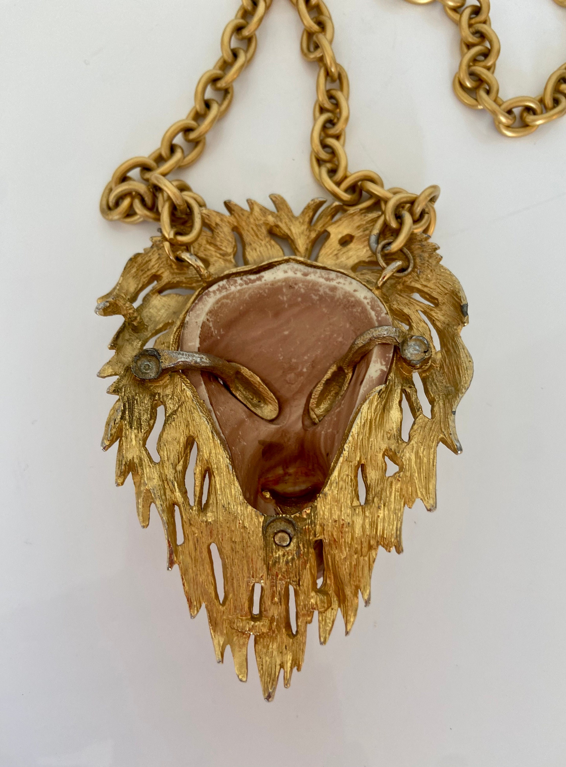 Vintage Luca Razza Lion's Head Necklace - Etsy
