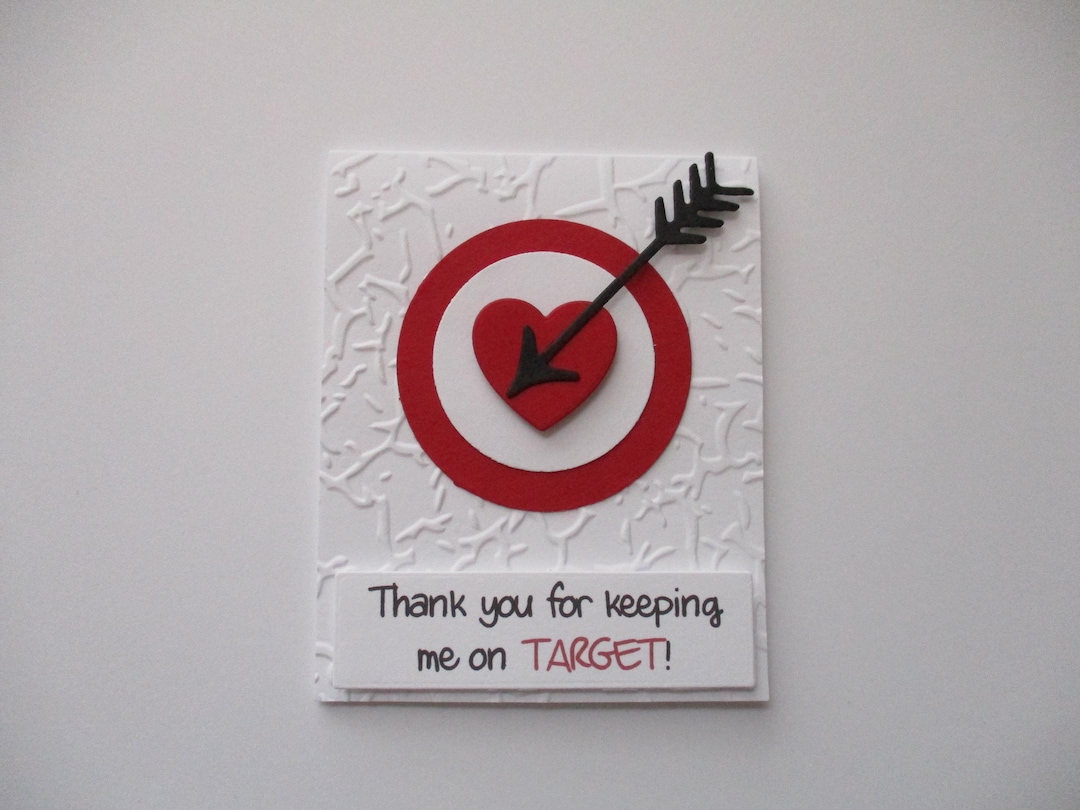 Teacher Valentine Gift Card Holder, Thank You for Keeping Me on Target ...