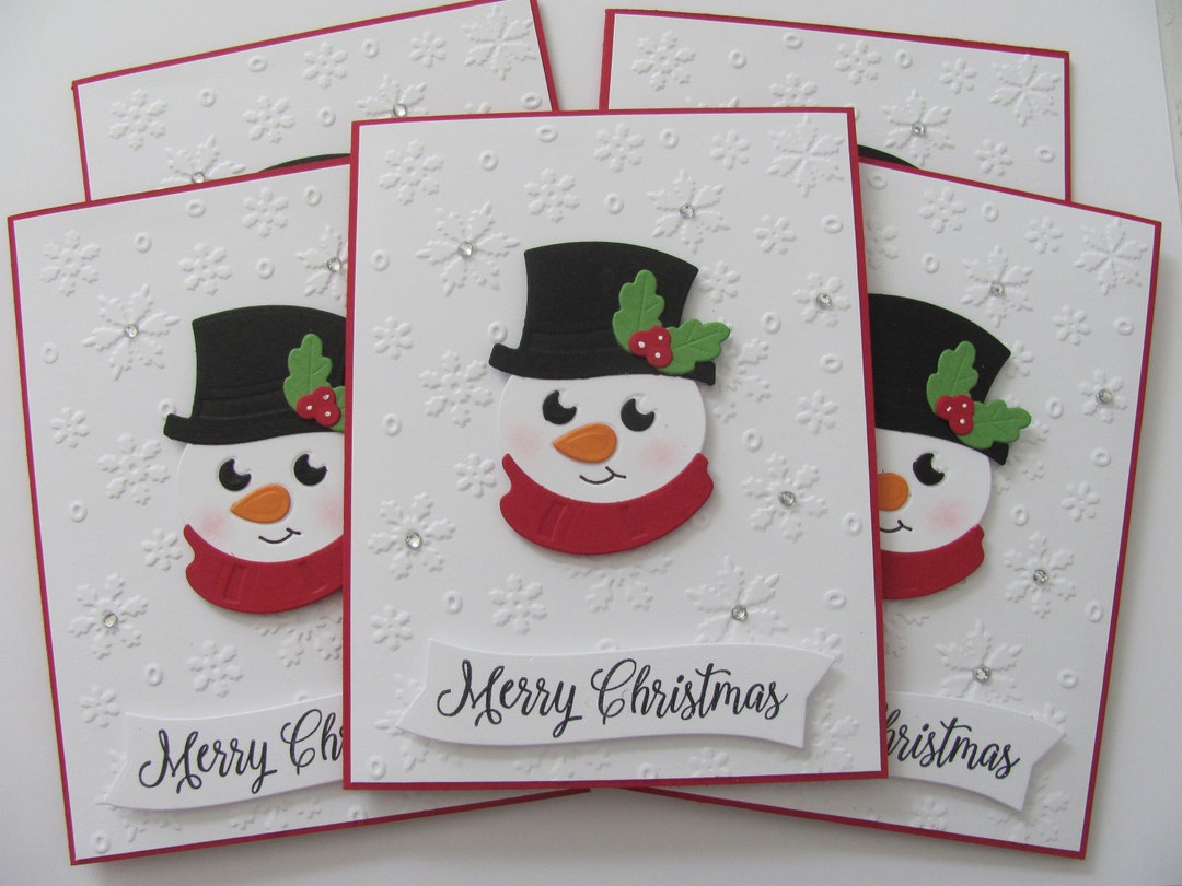 Christmas Cards, Snowman Cards, Snowman Card Set, Greeting Cards ...