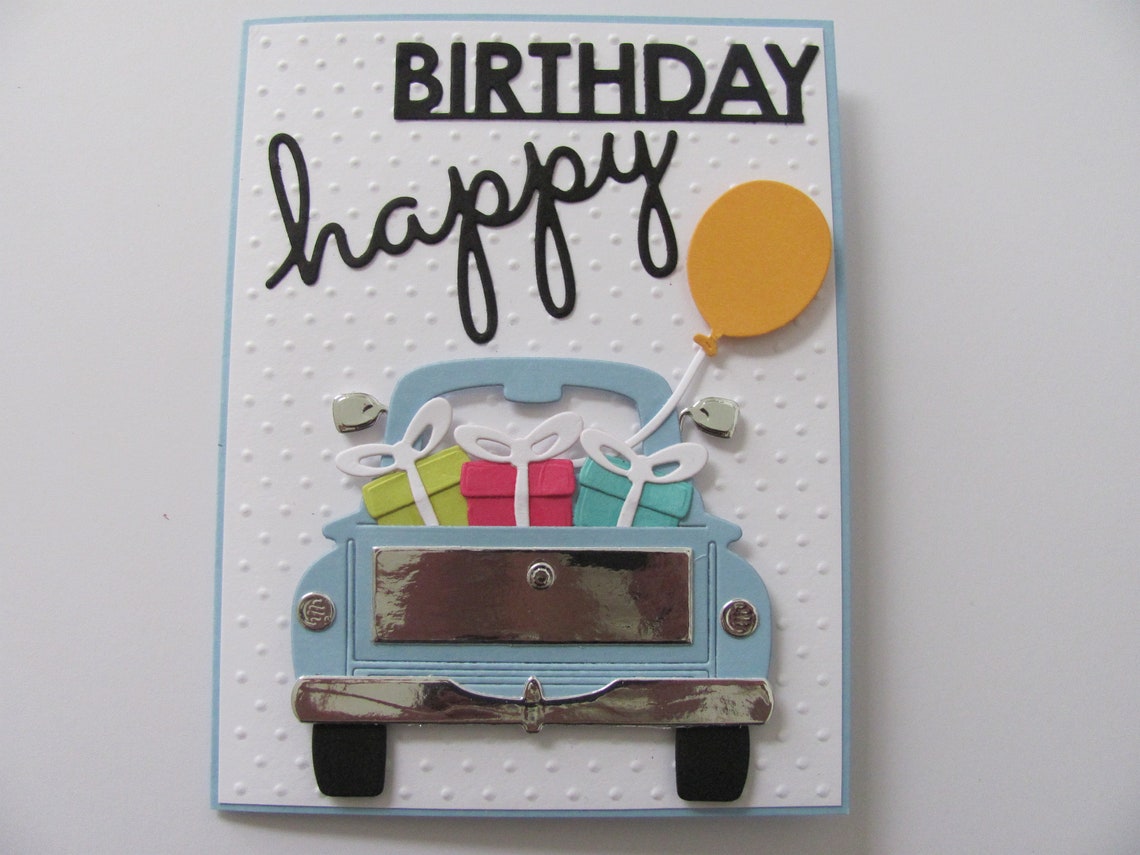 Birthday Cards Happy Birthday Card Truck Birthday Card - Etsy