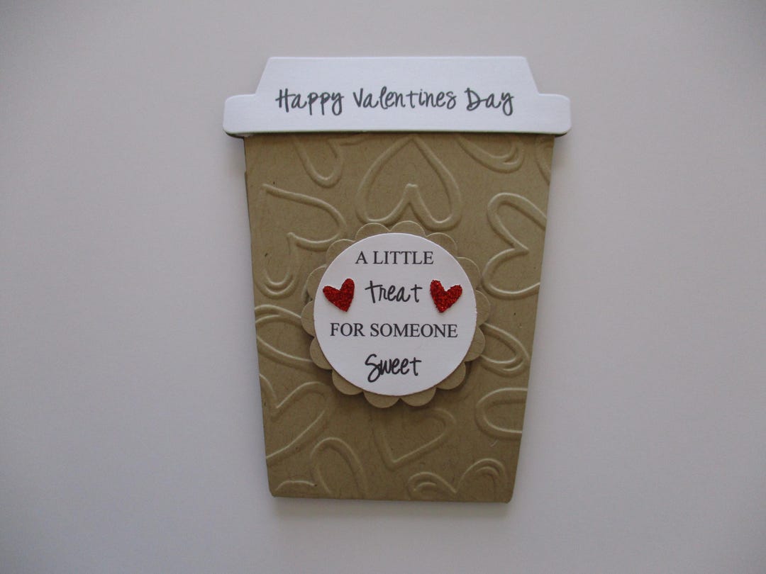 Teachers Valentines Day Gift Card Holder, Coffee Cup Gift Card Holder ...