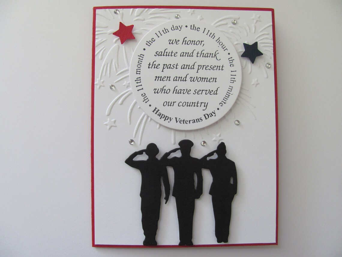 Veteran's Day Card Veterans Thank You Card Military - Etsy