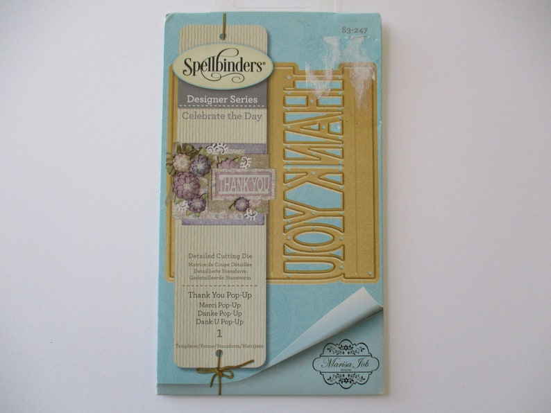 Spellbinders Thank You Pop-up Die, Destash - Etsy