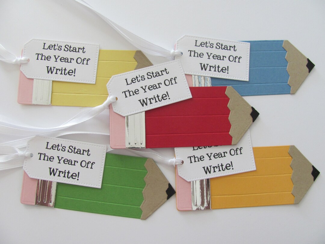 Let's Start the Year off Write Teacher Tags Teacher Favor - Etsy