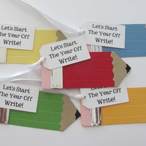 Let's Start the Year off Write Teacher Tags Teacher Favor - Etsy