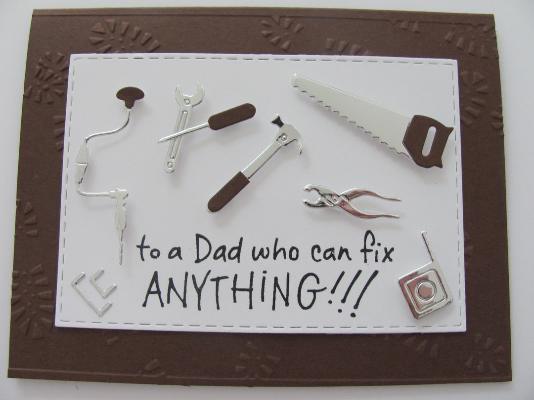 Tool Card, Father's Day Tool Card, Birthday Tool Card, Card for Dad ...