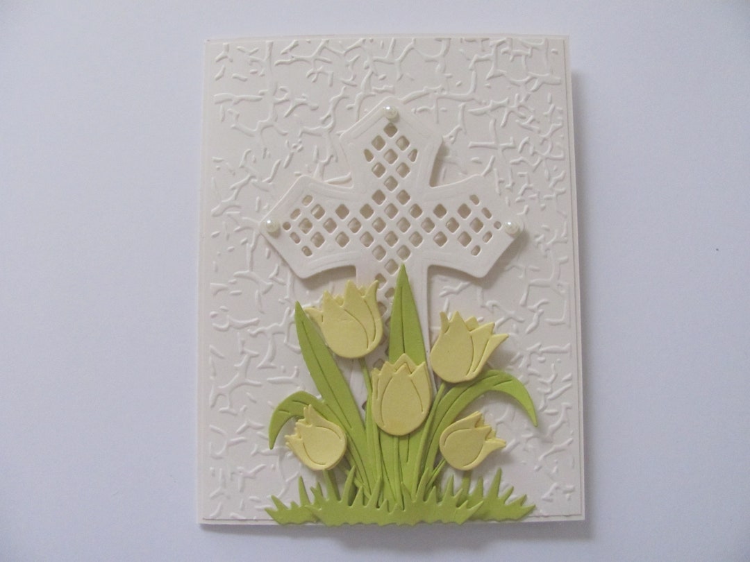 Handmade Greeting Card, Religious Cross Card, Easter, Christian Card ...