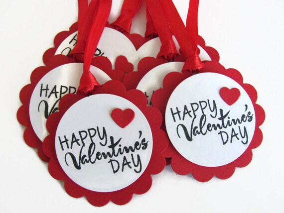 Valentines Day Tags Happy Valentine's Day Gift Tags | Etsy