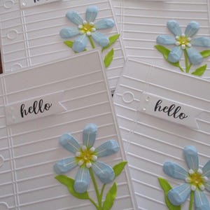 Hello Note Card Set of 4, Handmade Card Set, Blank Cards, Greeting Card ...
