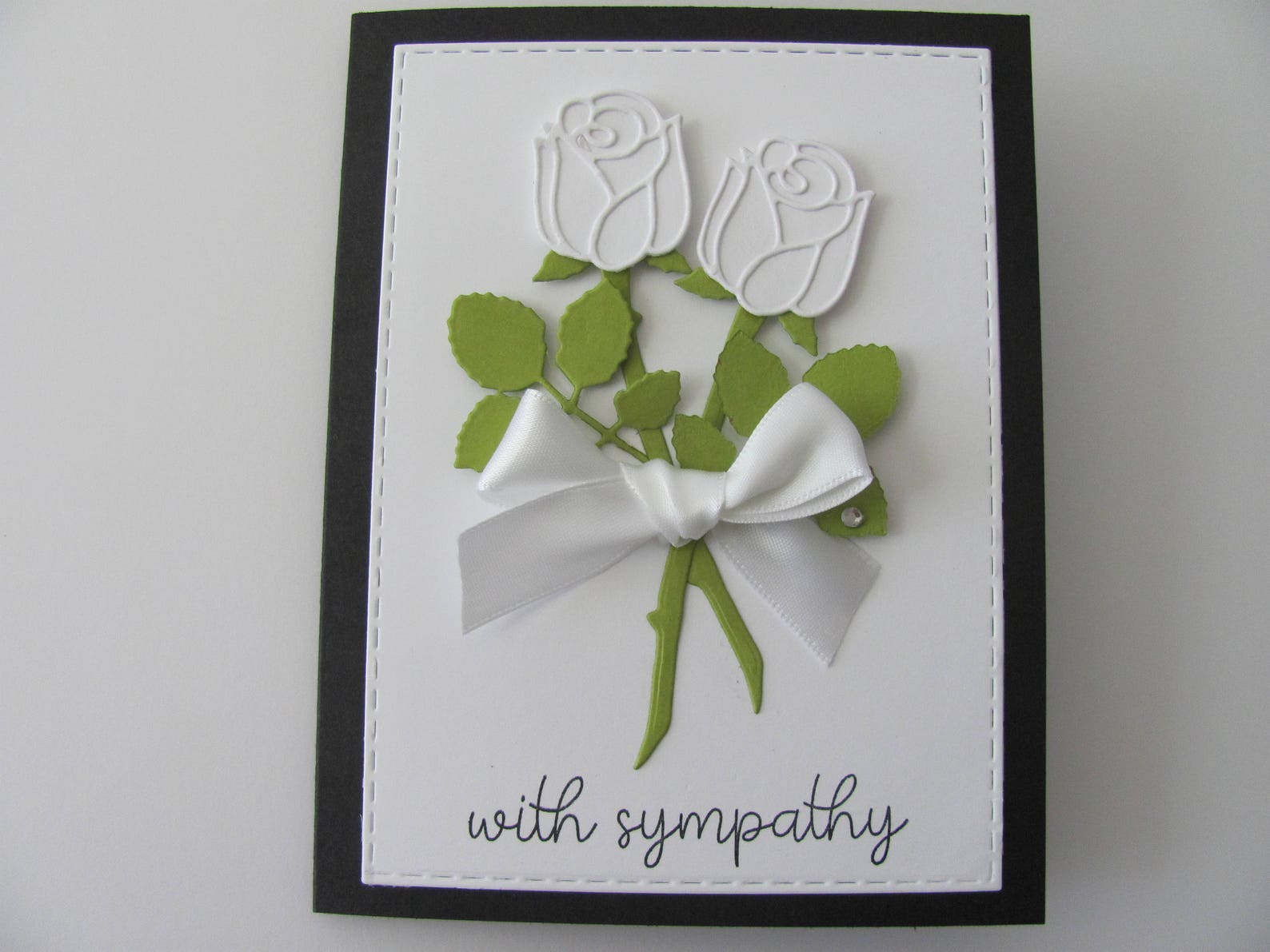 Sympathy Rose Card Rose Sympathy Card Condolence Card With - Etsy