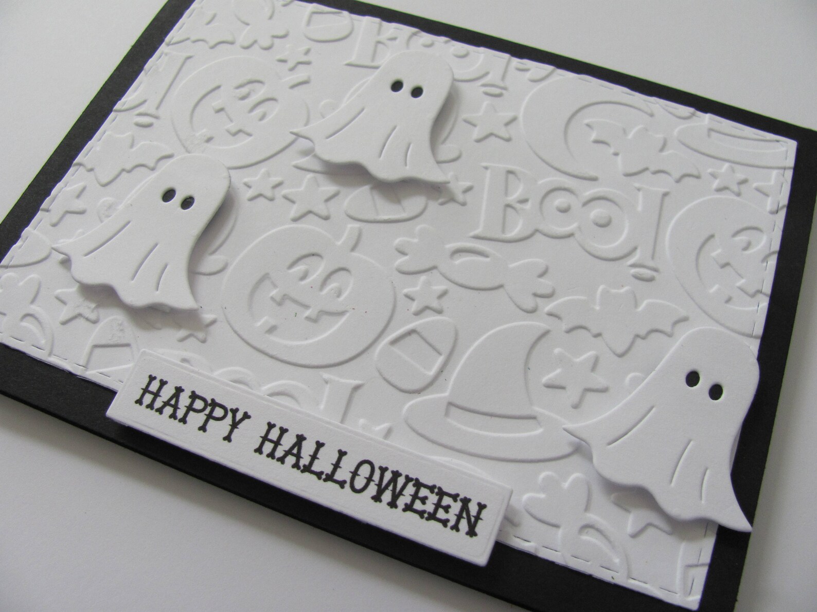 Halloween Ghost Cardhandmade Halloween Card Happy Halloween - Etsy