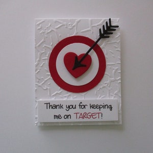 Teacher Valentine Gift Card Holder, Thank You for Keeping Me on Target ...