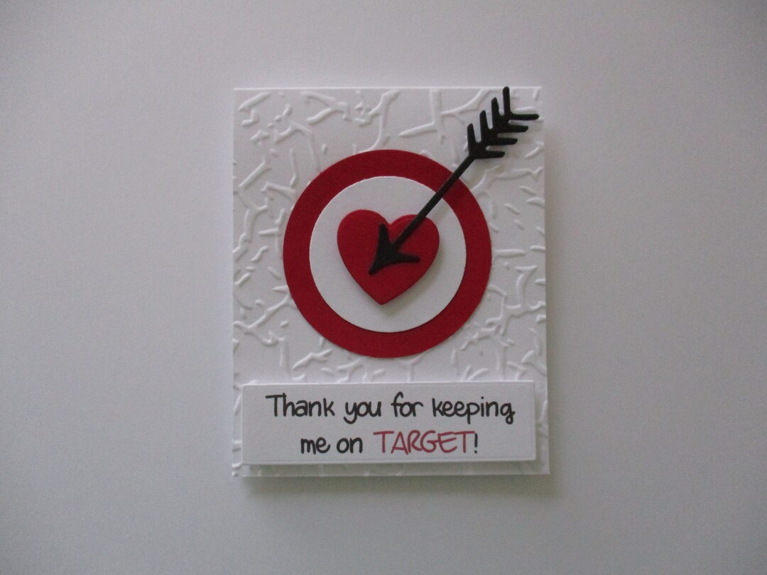 Teacher Valentine Gift Card Holder, Thank You for Keeping Me on Target ...
